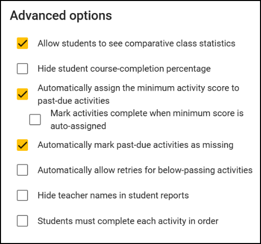 Manage Course Settings – Pearson Connexus Support