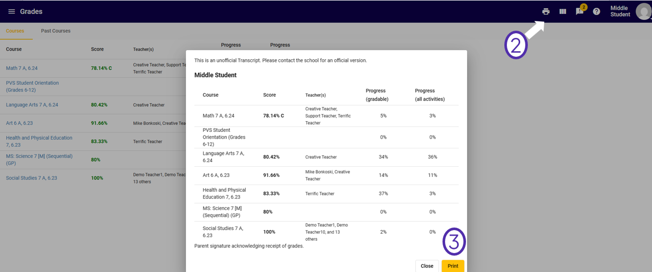 View My Progress – Pearson Connexus Support