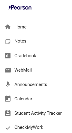 Main Menu for Students – Pearson Connexus Support
