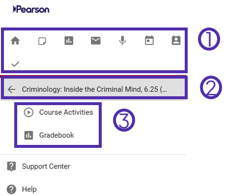 Main Menu for Students – Pearson Connexus Support