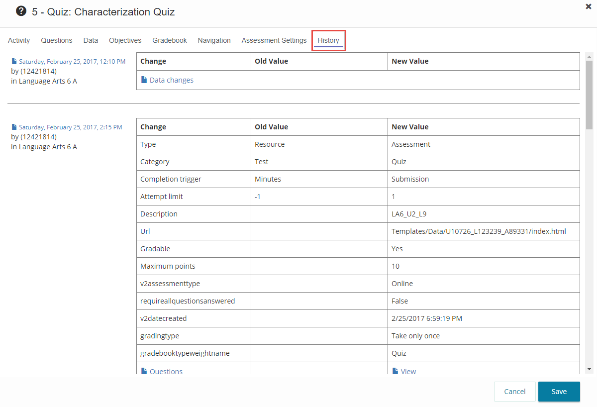 Assessment Activity Editor – Pearson Connexus Support
